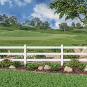 Ranch Rail 3 Rail Vinyl Fence - ActiveYards.com