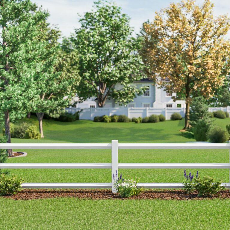 Diamond Post & Rail 3 Rail Vinyl Fence - ActiveYards.com